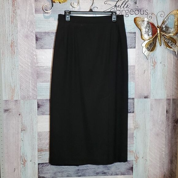 Howard Wolf | Skirts | Vintagehowardwolf Black Maxi Skirt Career Wear ...